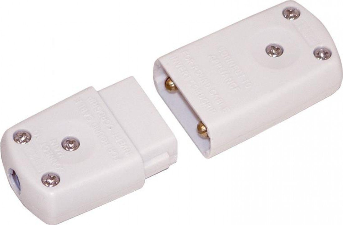 2 Pin In-line Connector, White: Amazon.co.uk: Kitchen & Home