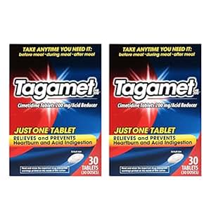 Amazon.com: Tagamet HB 200 Acid Reducer | Cimetidine Tablets 200mg | 30 ...