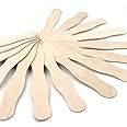 Amazon.com: 8",Craft Sticks,Wooden Fans Sticks,Fan Handles,Wood Wavy ...