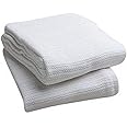 Elivo 100% Cotton Hospital Thermal Blankets - Open Weave Cotton Blanket ...
