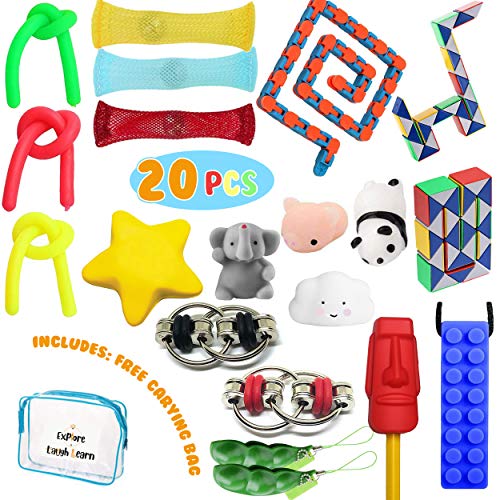 Fidget Toys Set, 20 pcs. Sensory Tools Bundle Stress Relief and Anxiety ...