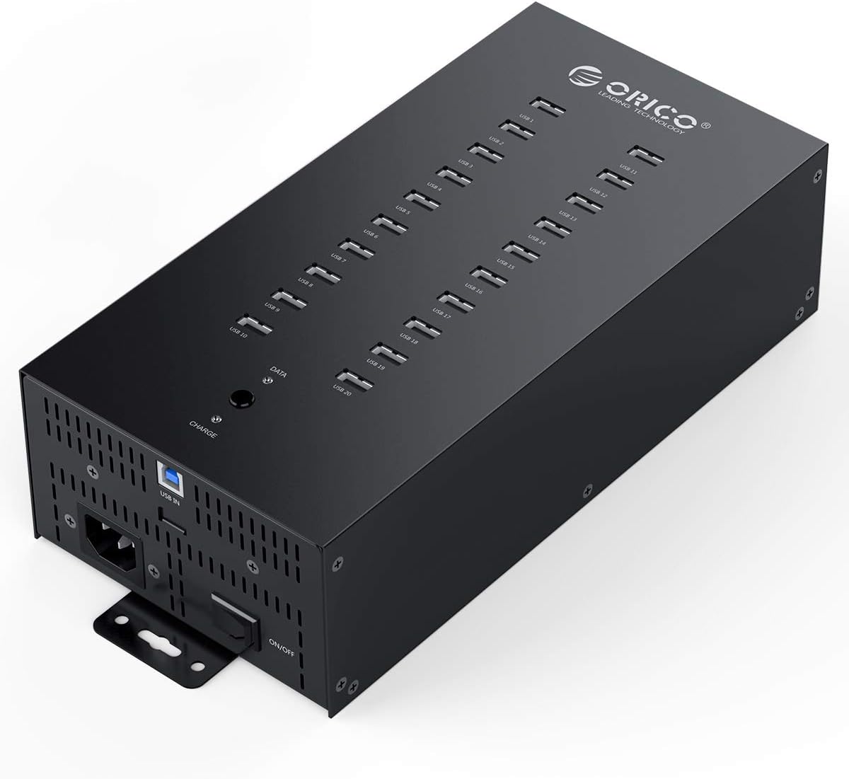 ORICO Industrial USB Hub, 20-port attachable, industry-standard USB 2.0 ...