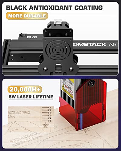 ATOMSTACK A5 Pro Commercial Laser Engraver, 5W Output Power Laser ...