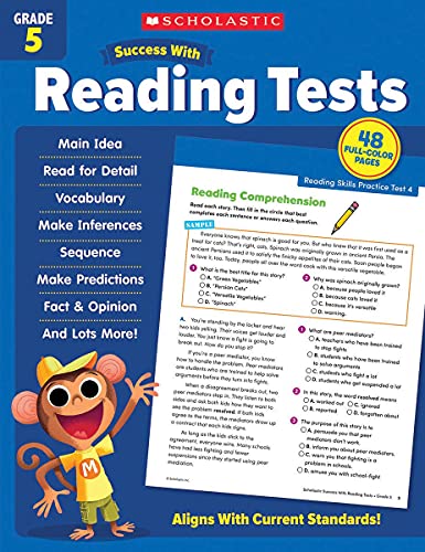 Amazon.com: Scholastic Success with Reading Tests Grade 5 Workbook ...