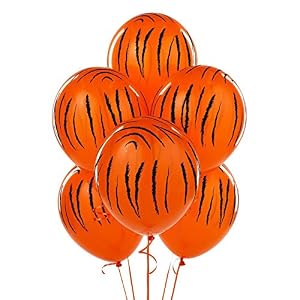 Amazon.com: 6 Pack Jungle Tiger Stripes Latex Balloons: Toys & Games