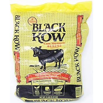 Amazon.com : Black Kow Composted Cow Manure 5 lb (4) Four Bags : Garden ...