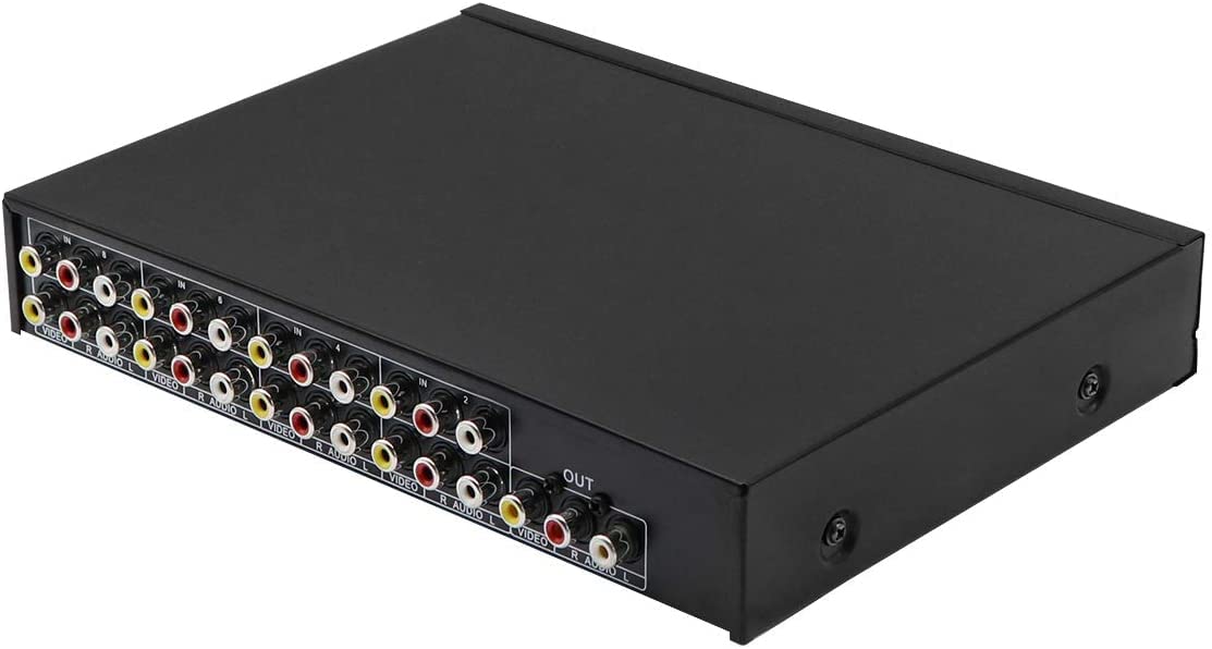 8 in 1 Out 3 RCA AV Audio Video Splitter Amplifier for Cable Box DVD ...