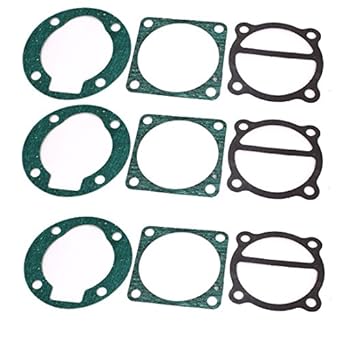 9 Pcs Industrial Air Compressor Cylinder Base Head Gaskets Washers ...