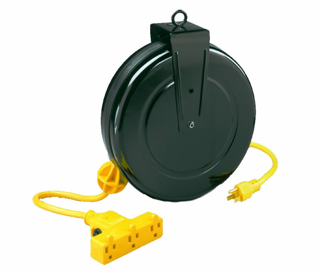 Alert Stamping 5000M-30GF-CB 30-Feet Retractable Extension Cord Reel ...