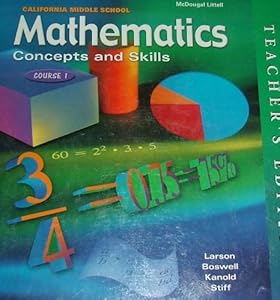 California Middle School Mathematics:... book by Ron Larson
