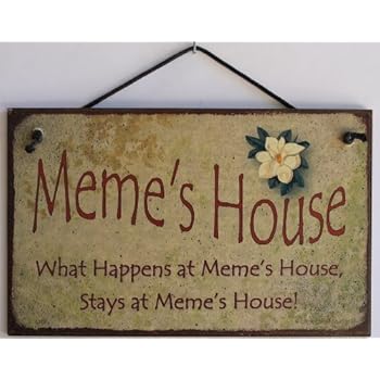 Amazon.com: 5x8 Vintage Style Sign with Magnolia Saying, "Meme's House ...