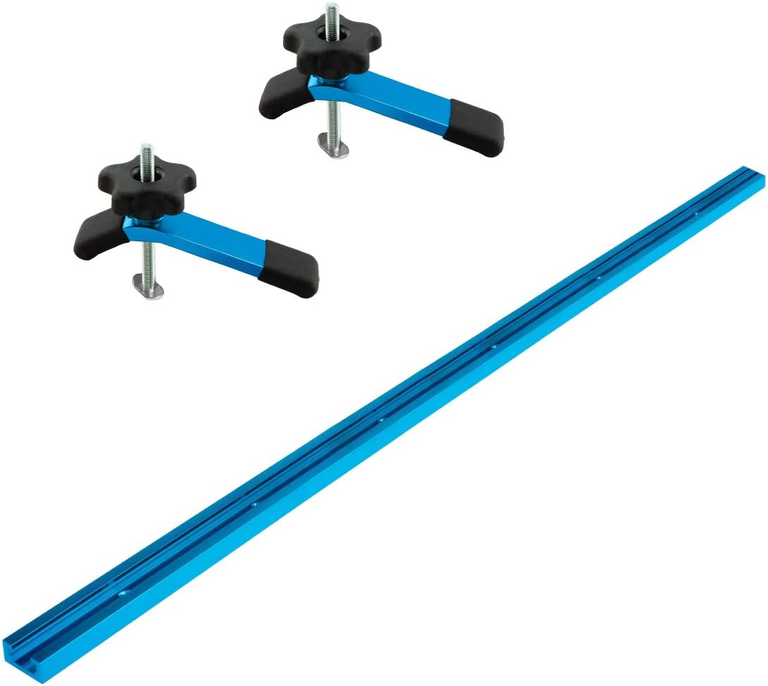 POWERTEC 71169 48-Inch Universal T-Track with 2 Hold-Down Clamps ...