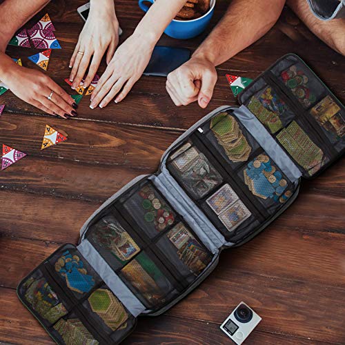 KISLANE Board Game Carrying Case with 18 pockets for Board Games ...