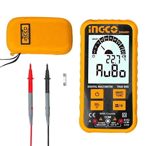 Ingco Tester Digital Multimeter TRMS 6000 Counts with Double Fuse ...