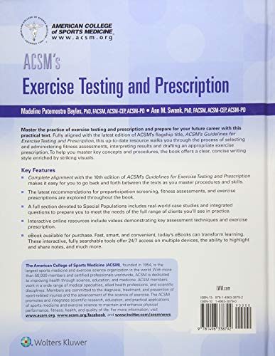 ACSM's Exercise Testing and Prescription (American College of Sports ...