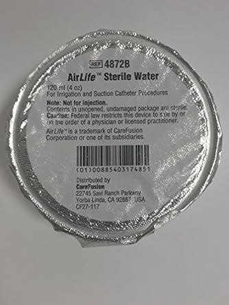 AirLife Sterile Water 120ml 4 Pack: Amazon.com: Industrial & Scientific