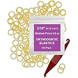 Amazon.com : 1/4 Inch Orthodontic Elastic Rubber Bands, 100 Pack, Natural, Medium 3.5 Ounce ...