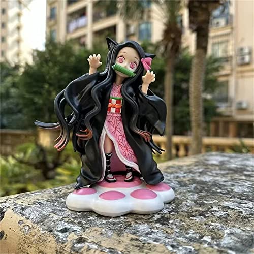 DLUHOS Kamado Nezuko Kawaii Cat Anime Figure Cute Cartoon Game Anime ...