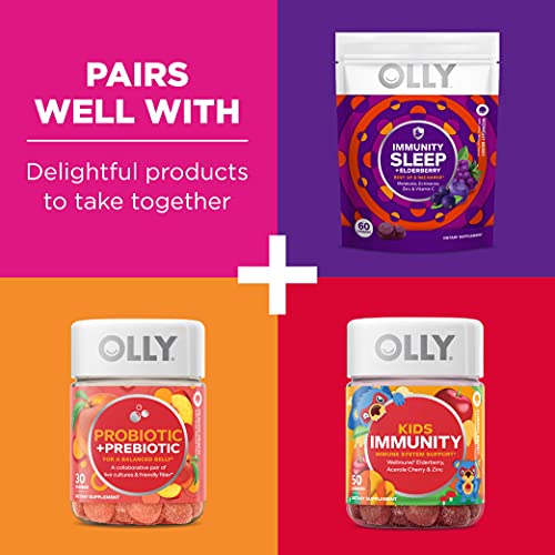 Olly Gummy Active Immunity+Elderberry, 45 Gummies (1 Pack), Berry ...