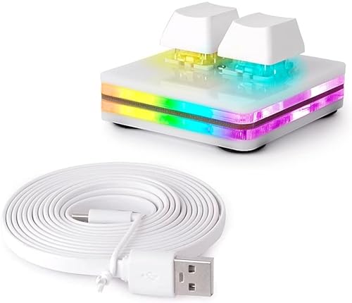 Ecarke 2-Key Gaming Keyboard, USB Mini 2-Key Keyboard, Mechanical ...