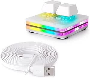 Ecarke 2-Key Gaming Keyboard, USB Mini 2-Key Keyboard, Mechanical ...