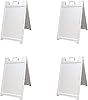 White 4-Pack of Plasticade Signicade Deluxe A-Frame Sidewalk Curb Sign ...