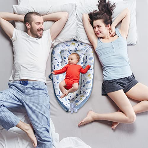 Hiseeme Baby Lounger - Baby Nest, Premium Breathable Natural Cotton ...