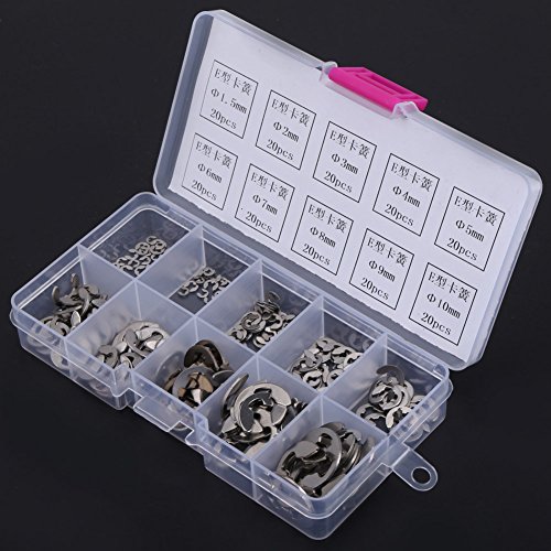 E-clip, E-ring Internal Circlip Snap Retaining Clip Ring Assortment Set ...