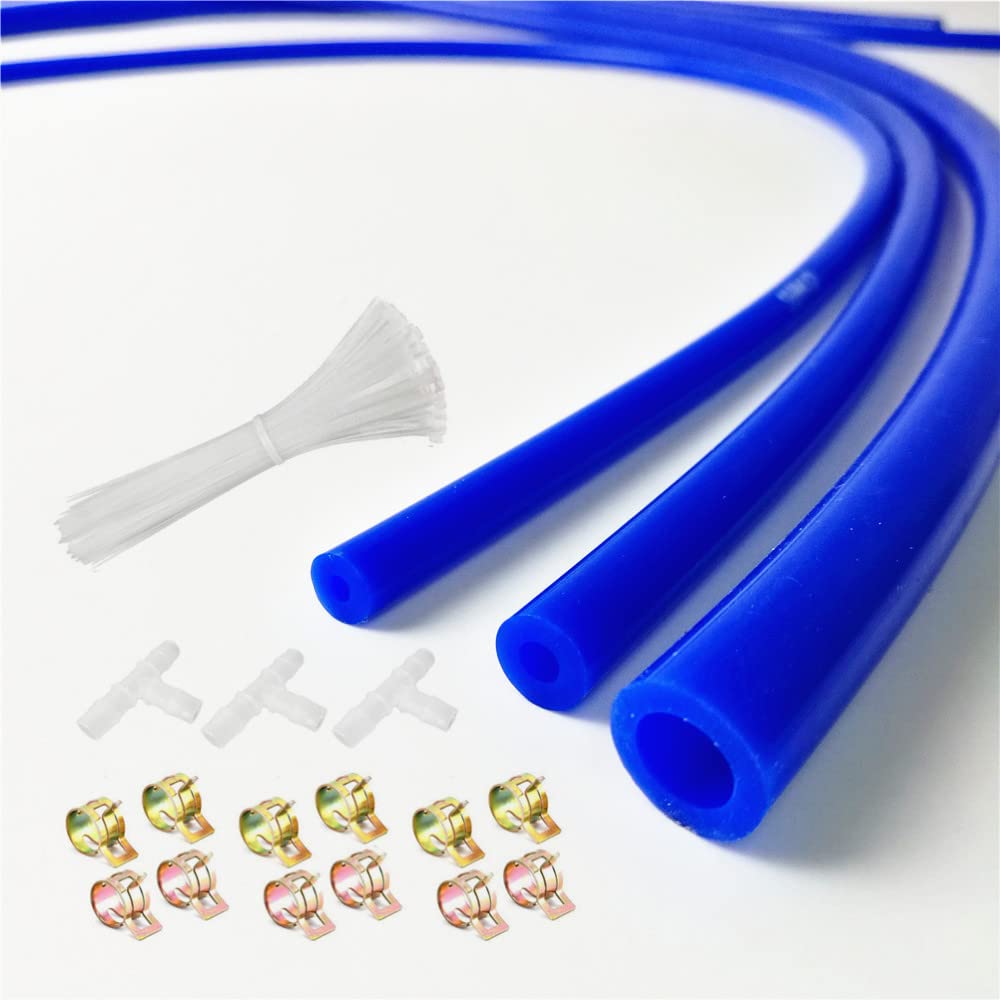 AotoKoop Blue Silicone Vacuum Tubing Hose Line Kit for Automotive ...