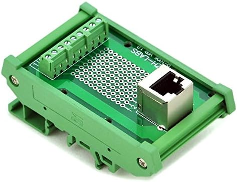 Electronics-Salon RJ45 8P8C DIN Rail Mount Interface Module, Vertical ...