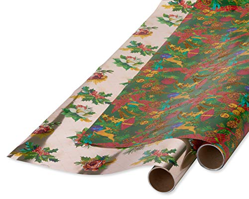 Papyrus Wrapping Paper Set with Cut Lines (Holiday Traditions) for ...