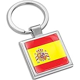 Amazon.com: 3D Metal Spain Spanish National Flag Keyring Key Chain Gift ...