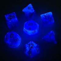 Amazon.com: Bescon Super Glow in The Dark Glitter Polyhedral Dice Set ...