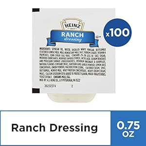 Amazon.com : Heinz Ranch Dressing (0.75oz Packets, Pack of 100 ...
