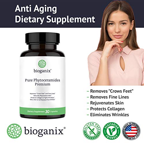 Bioganix Anti-Aging Supplement with Phytoceramides and Vitamin A, C, D ...
