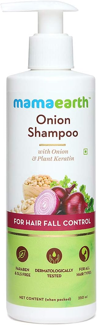 Mamaearth Onion Shampoo for Hair Growth and Hair Fall Control, 250 ml: Buy Online at Best Price ...