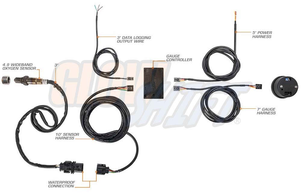 Mua GlowShift Black 7 Color Digital Wideband Air/Fuel Ratio AFR Gauge ...