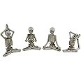 Amazon.com : Transpac Imports 4 Pc. Bone Stretchers Skeletons in Yoga ...