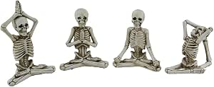 Amazon.com : Transpac Imports 4 Pc. Bone Stretchers Skeletons in Yoga ...