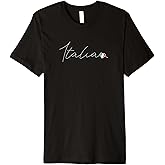 Amazon.com: Italia Simple Love Italian Flag Heart on Italy T-Shirt ...