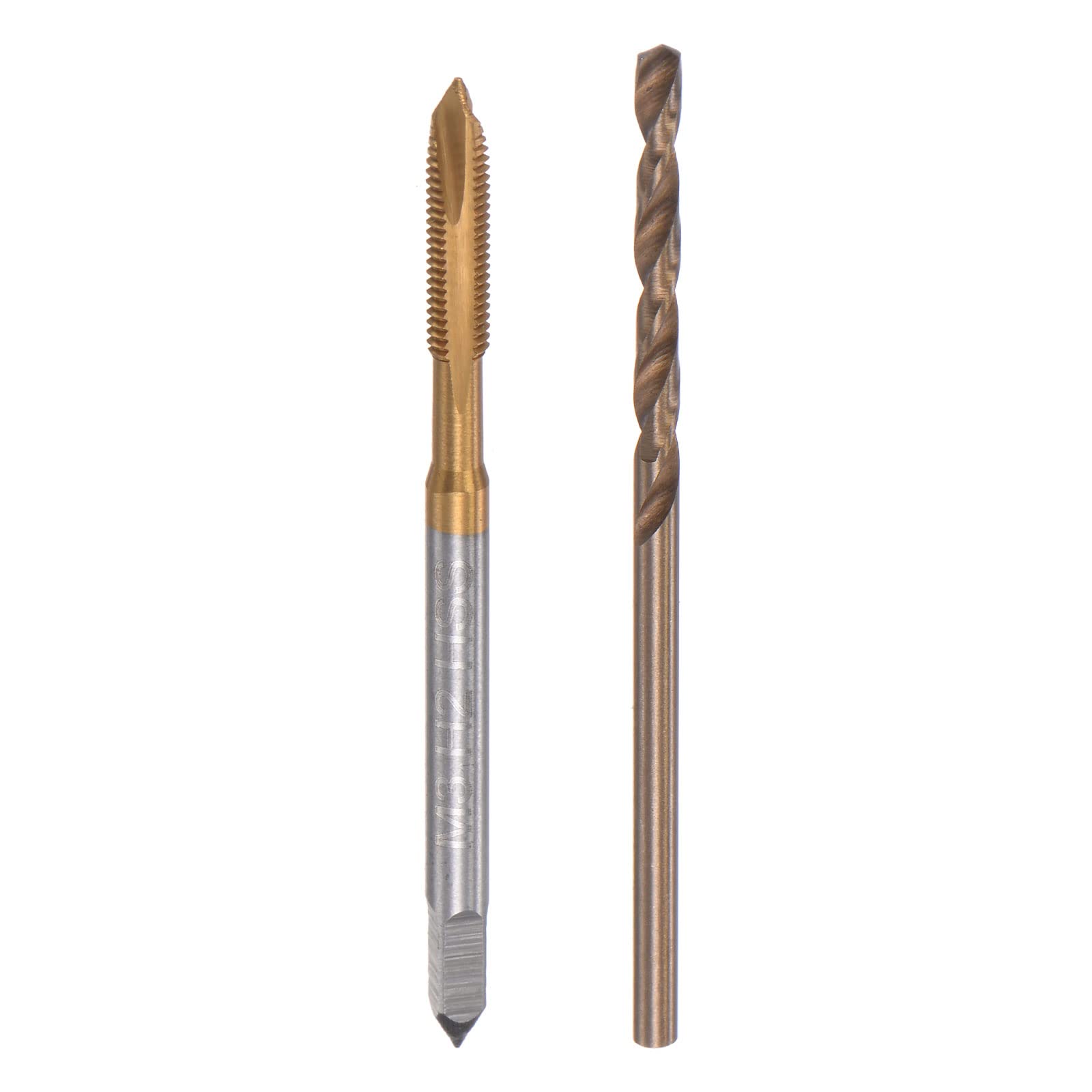 uxcell M3 x 0.5 Spiral Point Thread Tap and 2.5mm Drill Bit Set, Metric ...