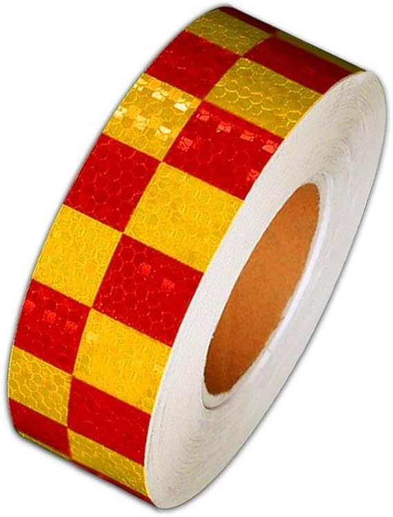 Amazon.com: Reflective Hazard Tape checkered reflective tape Caution ...