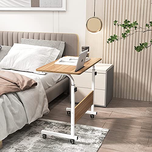 SogesHome 31.5 inch Adjustable Mobile Bed Table Portable Laptop ...