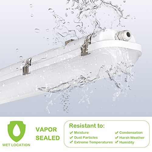 Hykolity 4FT LED Vapor Tight Light, 60W 7800lm Vapor Proof Parking Garage Light Fixture, [100W ...