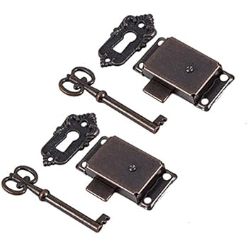 Small Brass Plated Non-Mortise Cabinet Lock in Antique Brass - - Amazon.com