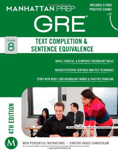 BEST! GRE Text Completion & Sentence Equivalence (Manhattan Prep GRE ...