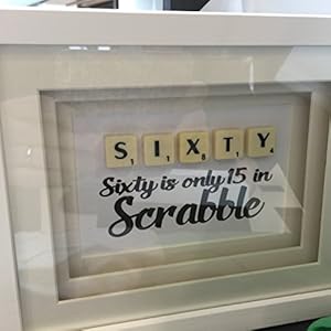60th Birthday Scrabble Celebration in Frame. Any age available. Contact ...