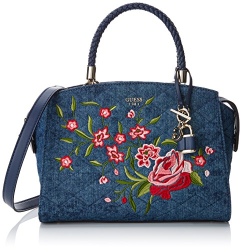 Guess Denim Handbag. GUESS In Love Denim Top Handle Flap Crossbody.