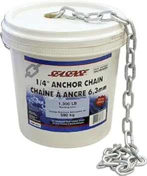 Seasense Bucket O Chain 1/4-Inch X 70-Feet, Galvanized, Chain ...