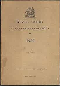 Negarit Gazeta, Gazette Extraordinaire, Civil Code of the Empire of ...